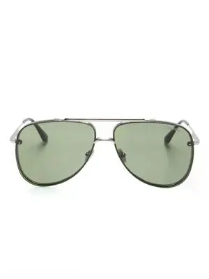 TOM FORD Leon Pilot-frame Sunglasses - Silver