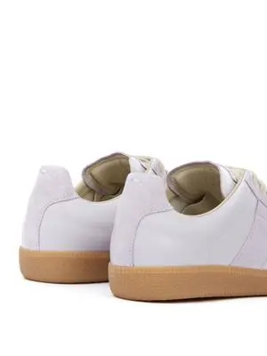 MAISON MARGIELA White Leather And Suede Lace-up Sneakers