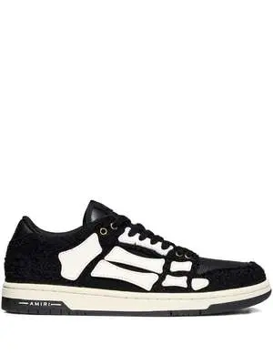 Amiri Skeleton Embellished Lace-up Sneakers - Black