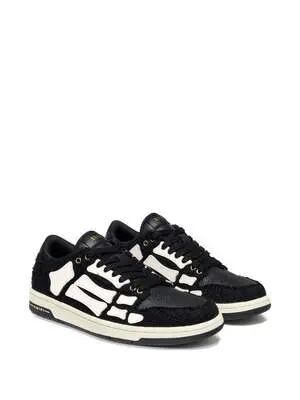 Amiri Skeleton Embellished Lace-up Sneakers - Black