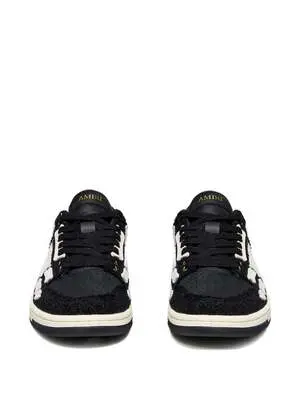 Amiri Skeleton Embellished Lace-up Sneakers - Black