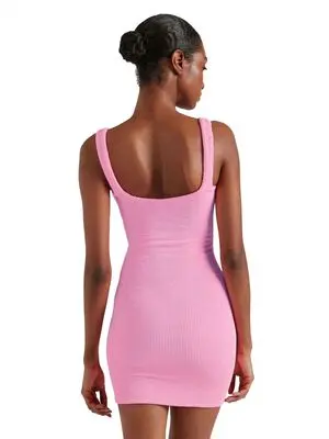 HUNZA G Square Neck Tank Dress