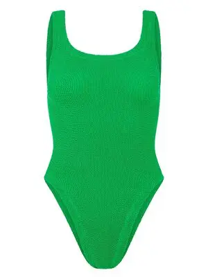 HUNZA G Square Neck One Piece Swimsuit - Emerald