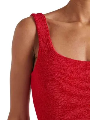 HUNZA G Square Neck One Piece Swimsuit