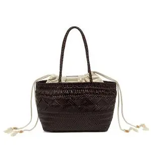 GIANNI CHIARINI Firenze Woven Leather Bucket Bag With Drawstring Closure