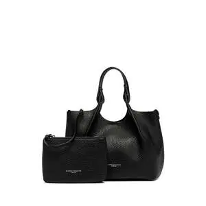 GIANNI CHIARINI Dua Maxi Grained Leather Shoulder Bag With Pouch - Nero