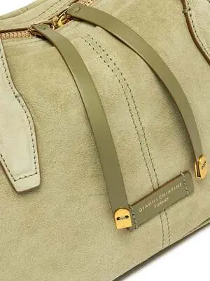 GIANNI CHIARINI Firenze Aryna Suede Bowling Bag - Willow