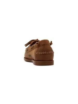 Ralph Lauren Oiled And Waxed Leather Boat Shoes - Deep Saddle