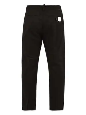 SIVIGLIA Slim Fit Cotton Trousers - Black