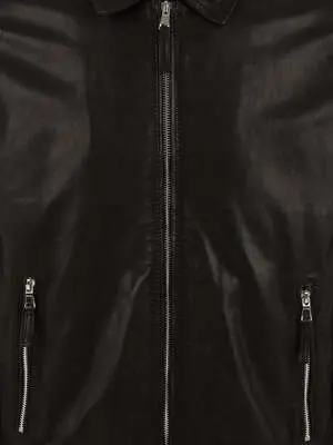 THE JACK LEATHERS Bomber Jacket In Nappa Leather - Black