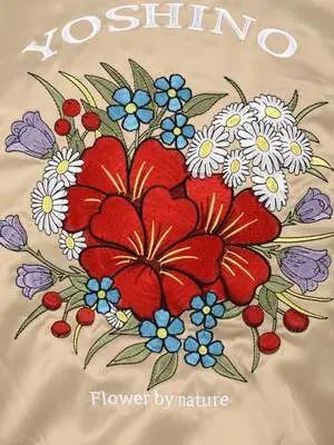 BOMBERS Satin Bomber Jacket With Floral Embroidery