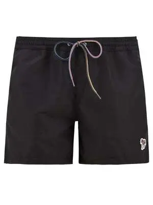 Paul Smith Swim Shorts With Zebra Logo - Black