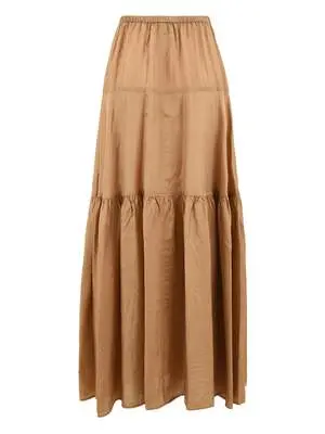 Aspesi Long Tiered Viscose Skirt