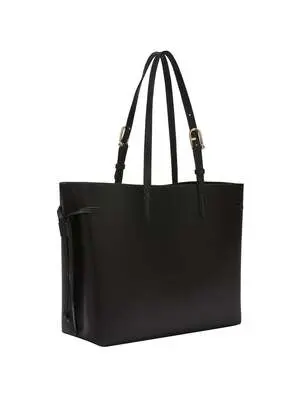 Furla Ava Tote Bag In Pebble Leather - Nero/nero