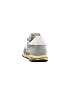 Premiata Lace-up Suede And Fabric Sneakers - Grey