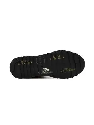 Premiata Lace-up Suede And Fabric Sneakers - Grey