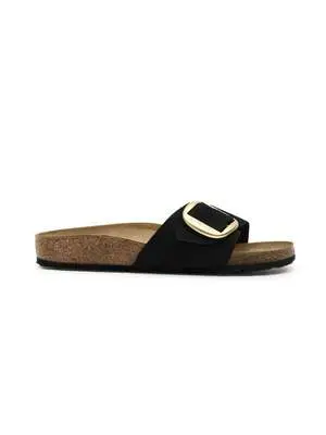 BIRKENSTOCK Madrid Big Buckle Leather Sandals - Black