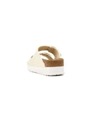 BIRKENSTOCK Arizona Vegan Wedge Sandals - Eggshell Veg