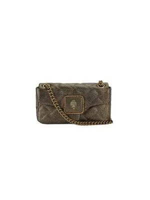 Kurt Geiger Small Embellished Flap Shoulder Bag - Brown