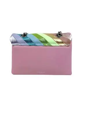 Kurt Geiger Multicolor Striped Leather Shoulder Bag With Chain Strap