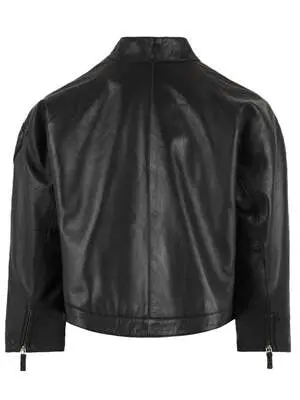 BLAUER. Leather Jacket - Nero