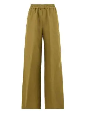 Aspesi Wide Leg Elasticated Waist Trousers - Beige
