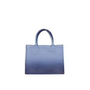 Dior Christian Leather Medium Book Tote Bag - Blue