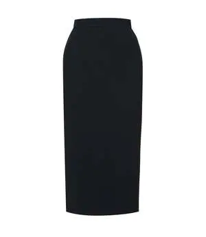 N°21 Midi Skirt With Front Darts And Extended Button Closure