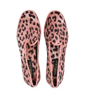 HABILLÈ.02 Leopard Print Satin Flats