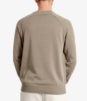 FILIPPO DE LAURENTIIS Crew Neck Fine Knit Pullover - Mud