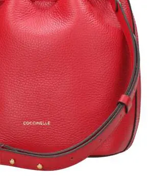 COCCINELLE Grained Leather Bucket Bag With Chain Detail