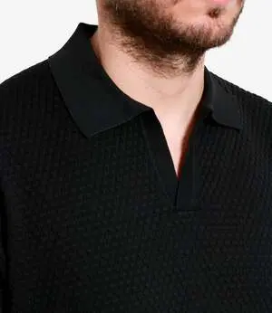 GRAN SASSO Cotton Knit Polo Shirt