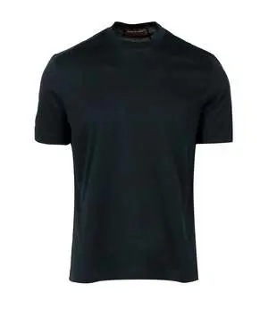 FILIPPO DE LAURENTIIS Crewneck Short Sleeve T-shirt - Black