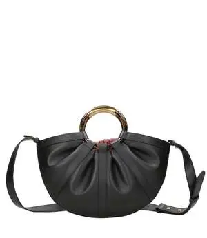 COCCINELLE Leather Handbag With Tortoiseshell Effect Handles