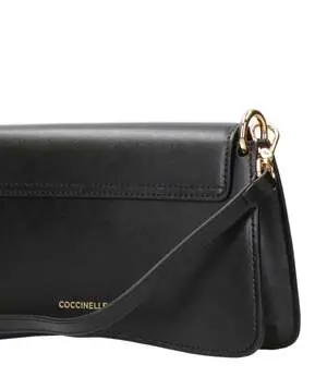 COCCINELLE Leather Shoulder Bag With Gold-tone Hardware - Black