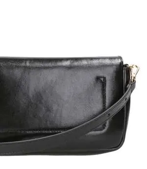 COCCINELLE Leather Shoulder Bag With Gold Logo - Black
