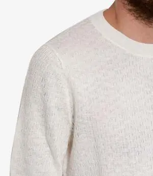 GRAN SASSO Linen & Cotton Blend Knit Sweater - White