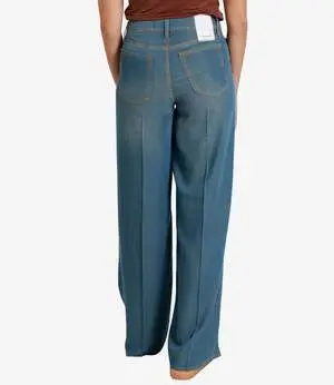 PEOPLE High Rise Flared Leggings With Sandblasted Effect