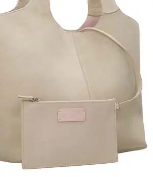 COCCINELLE Suede Handbag With C-me Logo Detail