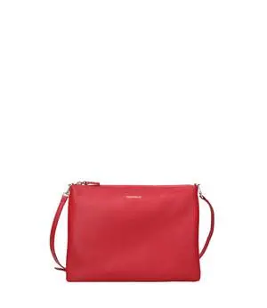 COCCINELLE Grained Leather Shoulder Bag - Red