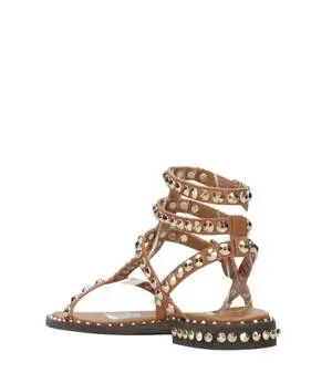 Ash Studded Leather Gladiator Sandals - Cinnamon