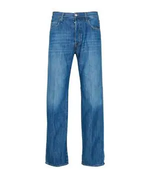 PEOPLE Denim Jeans With Slim Carrot Fit Leg And Delavé Effect