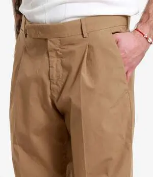 PT TORINO Cotton Cigarette Leg Trousers - Hazel