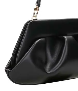 THEMOIRE Faux Leather Clutch With Shoulder Strap