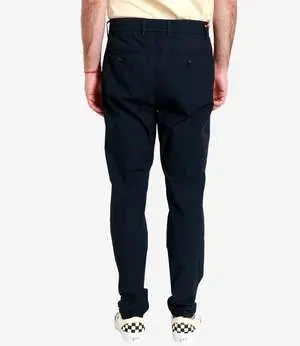 CRUNA Tapered Fit Cotton Blend Trousers - Blue