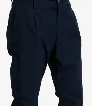 CRUNA Tapered Fit Cotton Blend Trousers - Blue