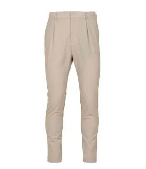 CRUNA Tapered Fit Stretch Wool Canvas Trousers - Beige