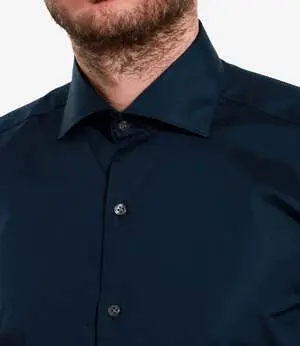 FAY Button-up Long Sleeve Shirt - Blu Navy