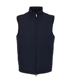 FAY Technical Fabric Sleeveless Vest With Zipper Closure