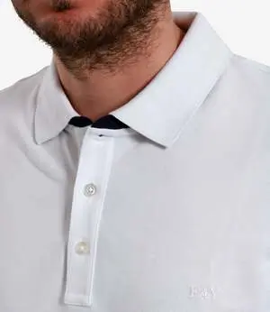 FAY Slim Fit Pique Cotton Polo Shirt